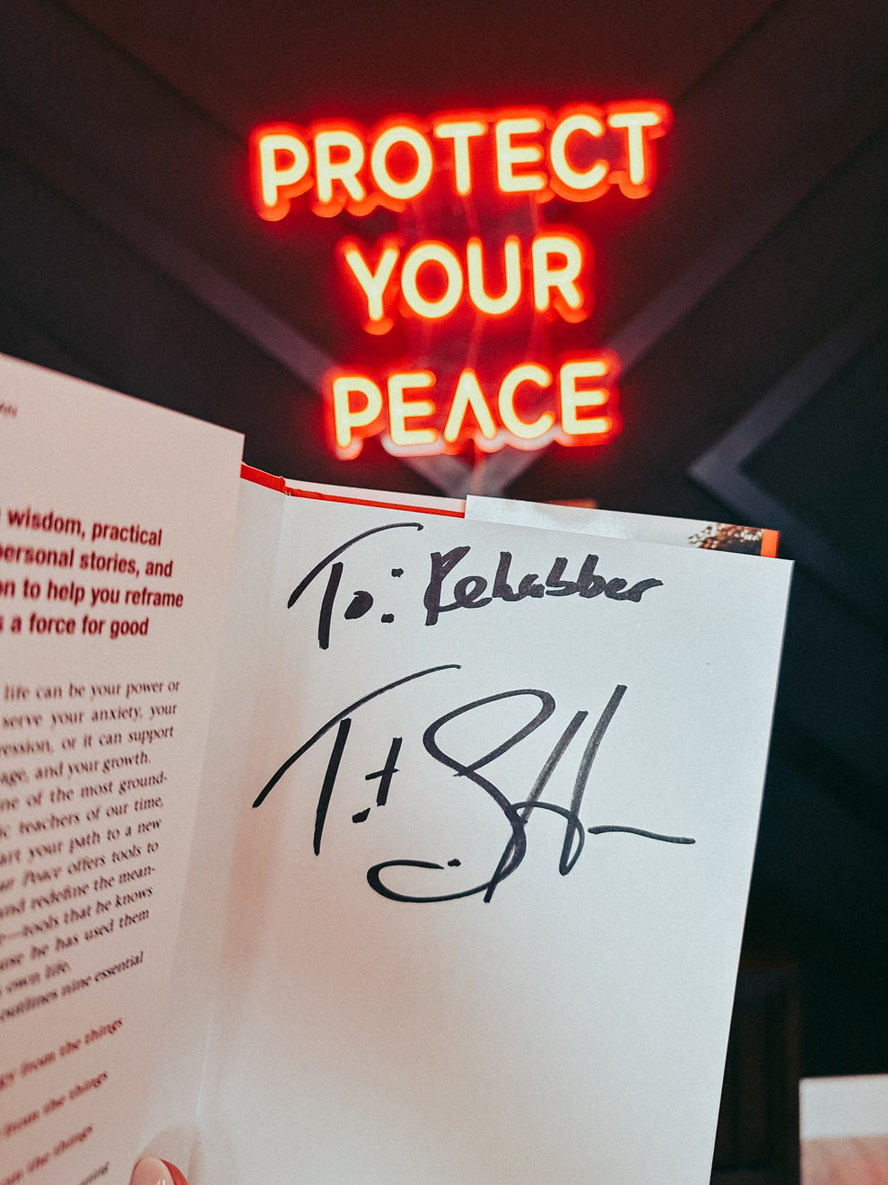 CUSTOM AUTOGRAPHED PROTECT YOUR PEACE BOOK – RehabTime